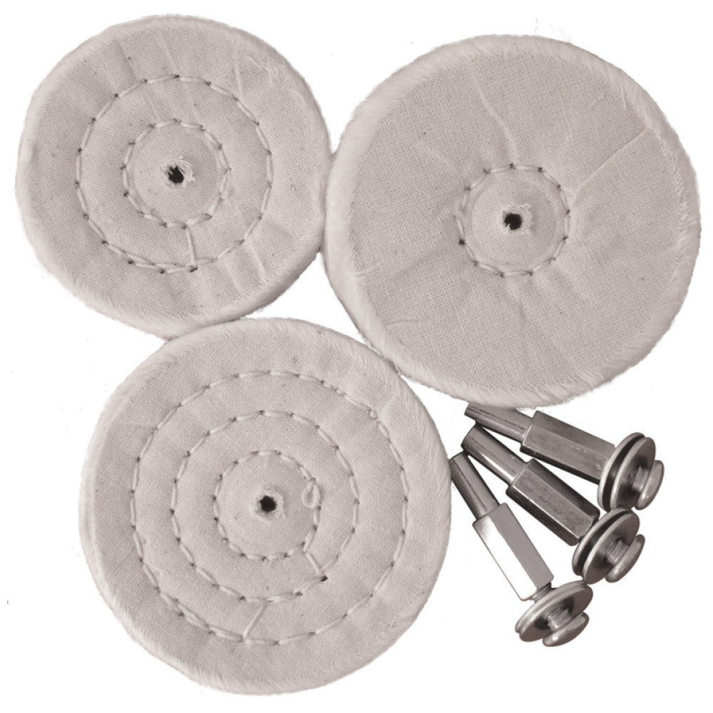 3 Pce White Buff Set All Portable Drills – All Things Detailing